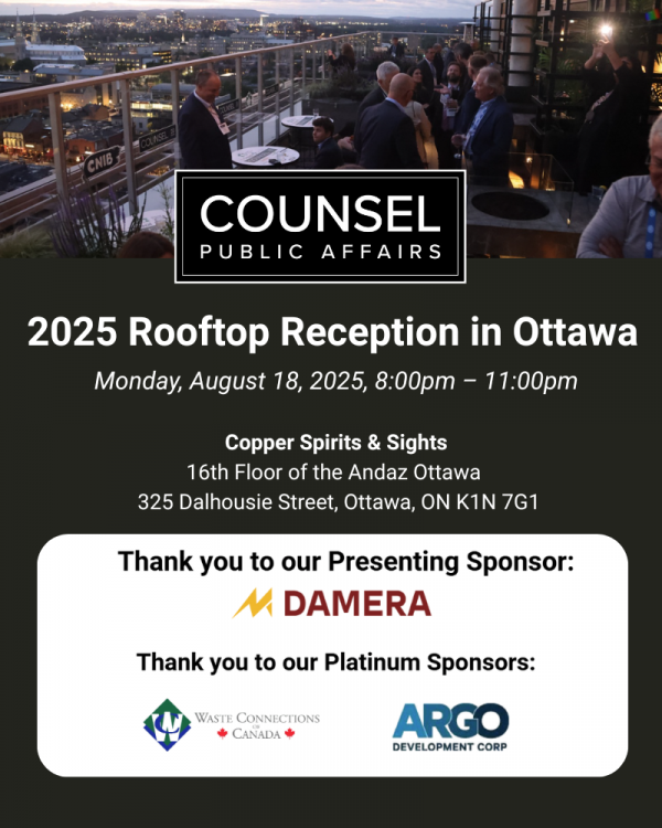 Ottawa Rooftop Reception Landing - Counsel Public Affairs